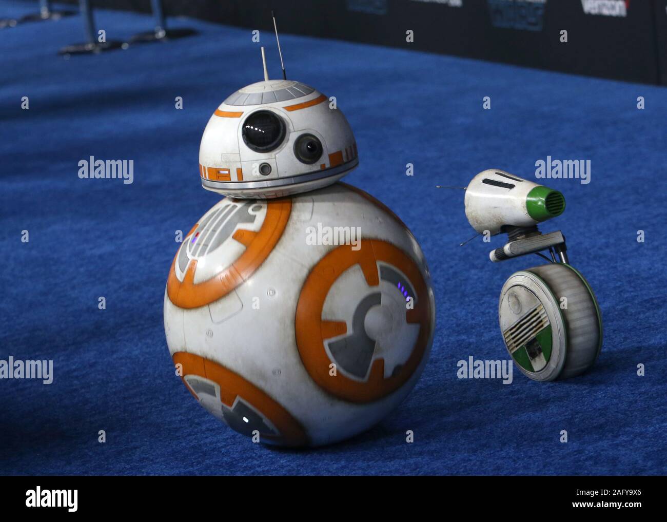 HOLLYWOOD, CA - DECEMBER 16: BB-8, D-O, at the Premiere Of Disney's ...