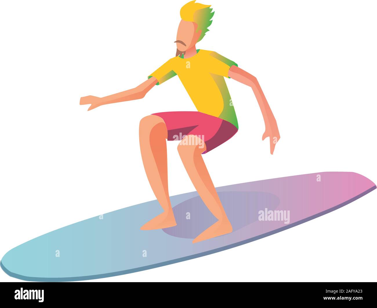 Boy surf cartoon illustration Stock Vector Images - Alamy
