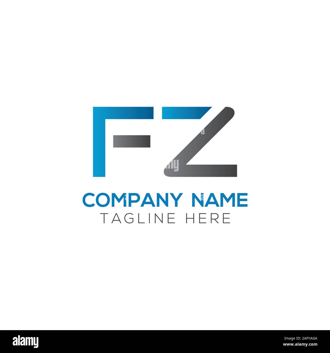 Initial FZ Letter Linked Logo. Creative Letter FZ Modern Business Logo ...