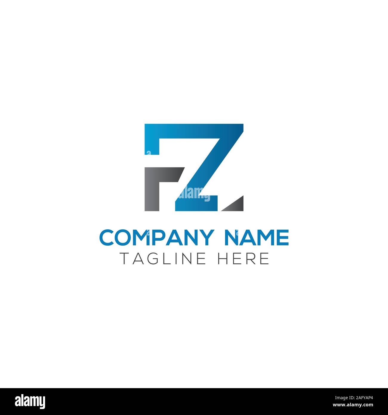 Initial FZ Letter Linked Logo. Creative Letter FZ Modern Business Logo ...