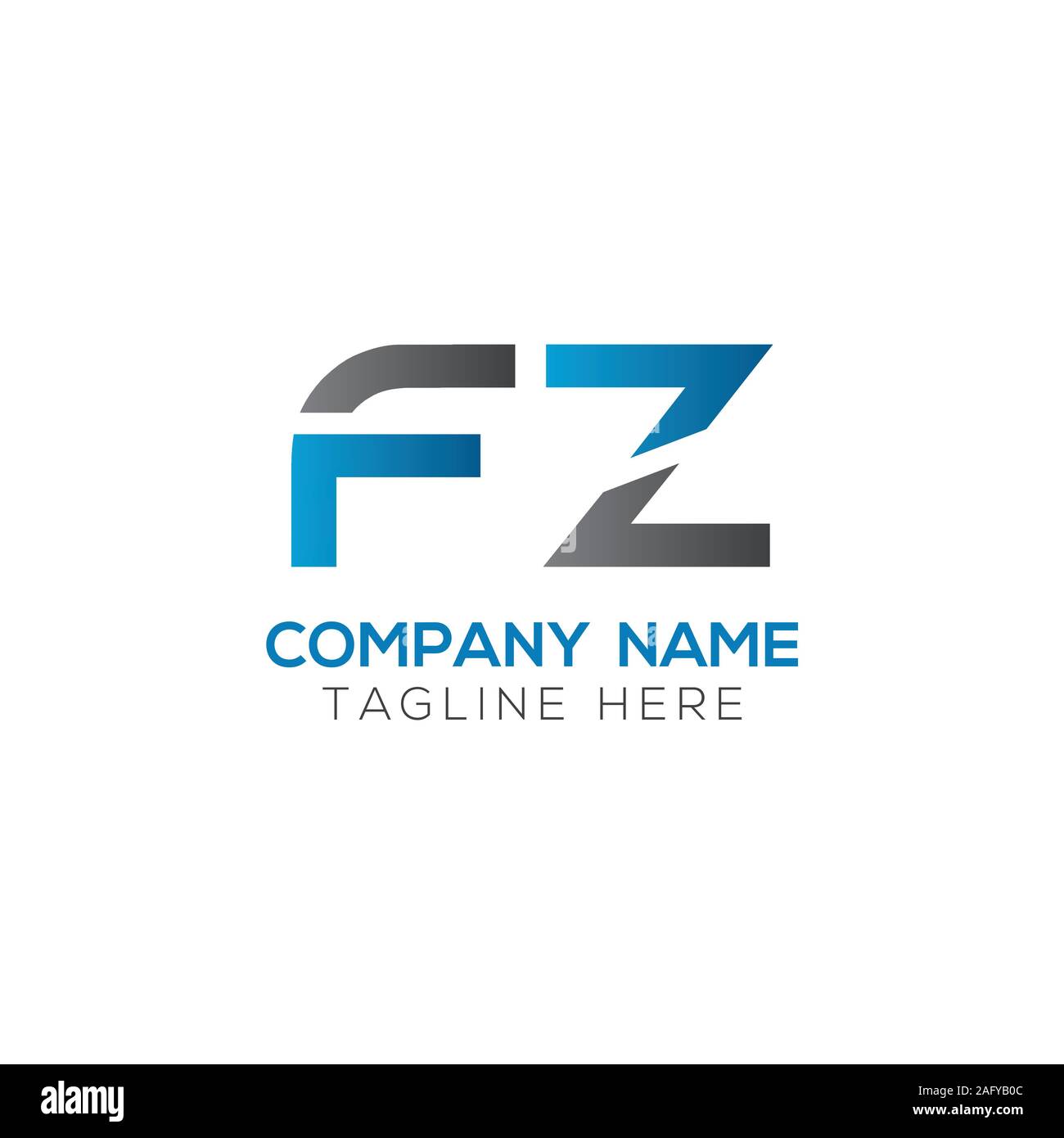 Initial FZ Letter Linked Logo. Creative Letter FZ Modern Business Logo Vector Template. FZ Logo ...