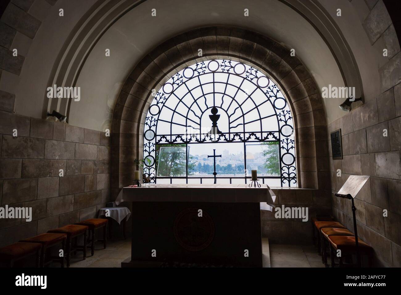 September 14, 2019. Jerusalem, Israel. View from the window of the ...