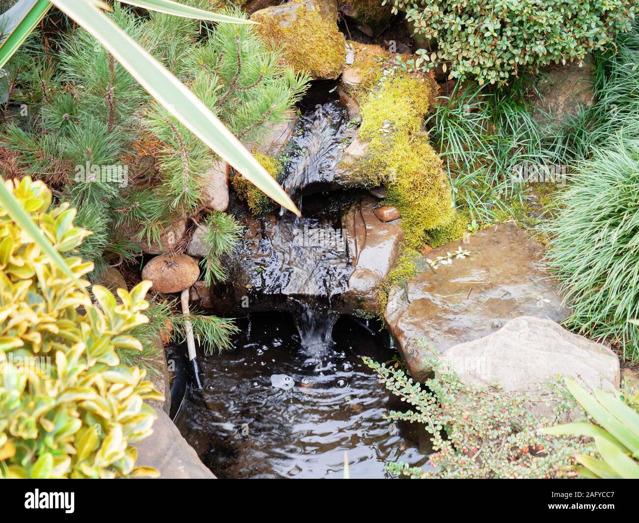Decorative waterfall on natural stones hi-res stock photography and ...
