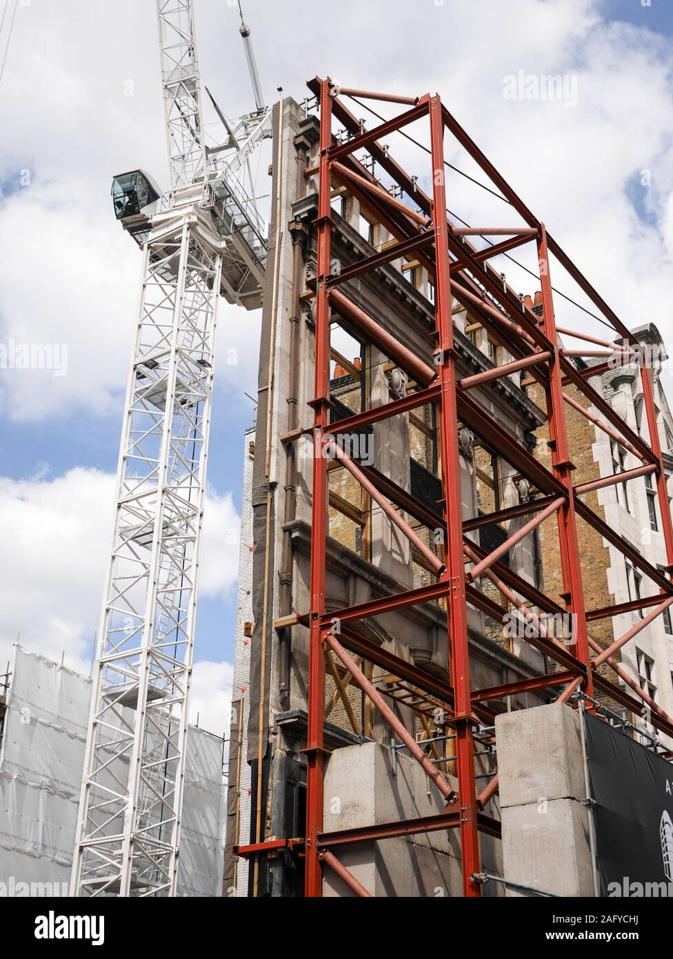 Building Preservation. Construction work on original London buildings ...