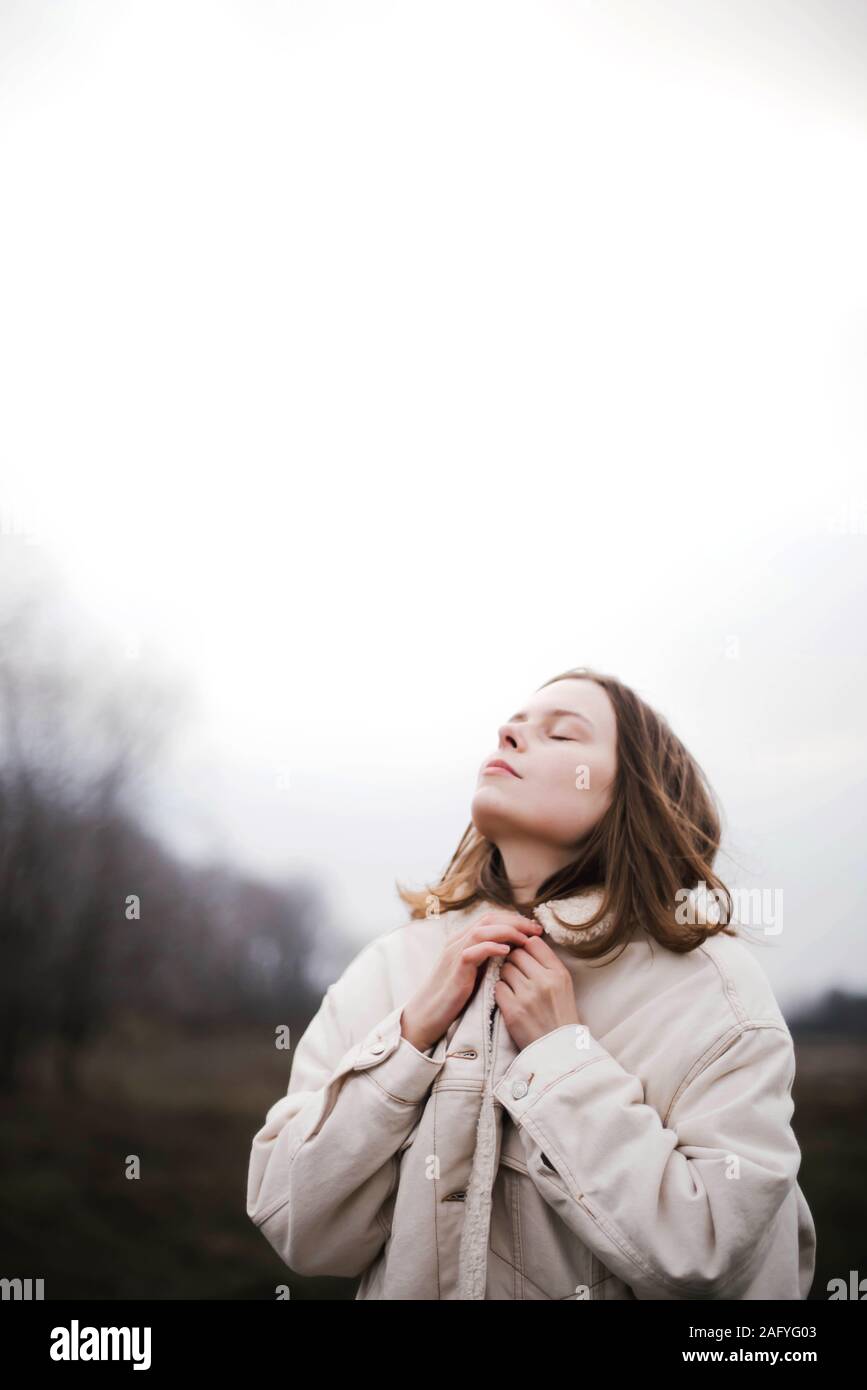 Free young woman face night hi-res stock photography and images - Alamy