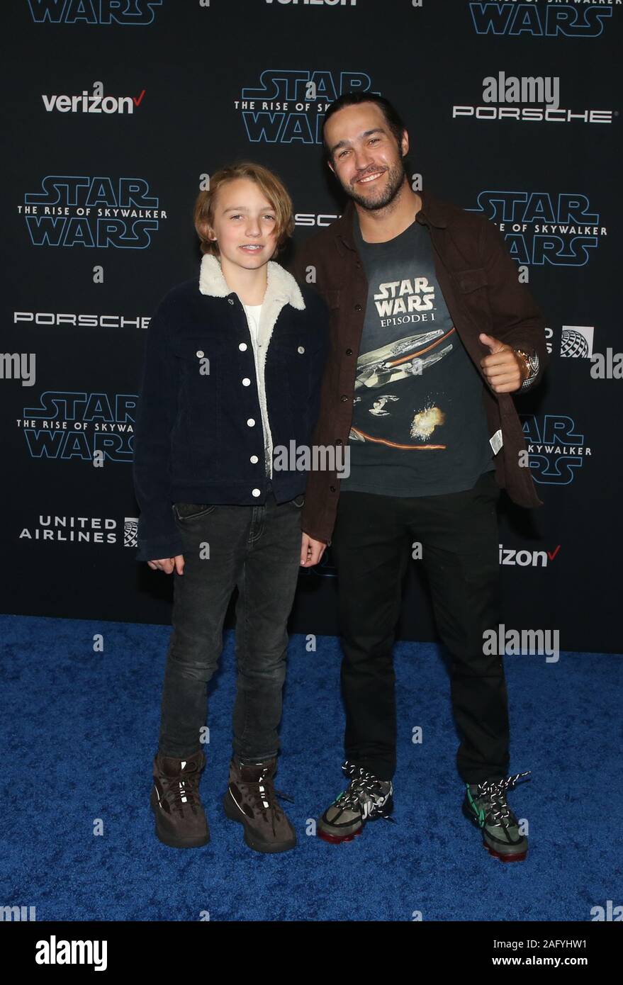 Hollywood, California, USA. 16th Dec, 2019. Pete Wentz and Bronx Wentz ...
