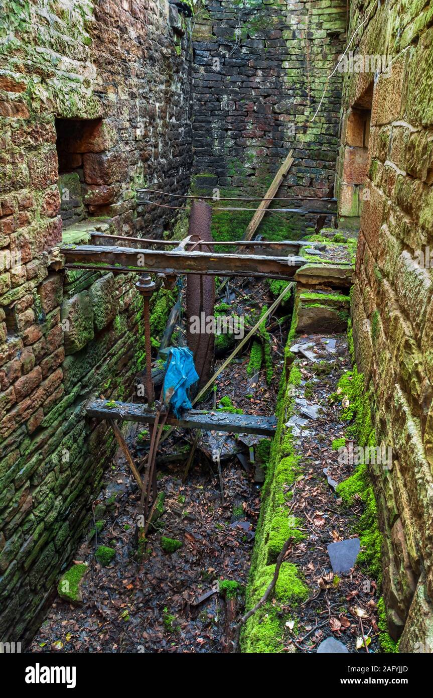 The wheel pit at the abandoned Whirlow Wheel mill on the Limb Brook ...