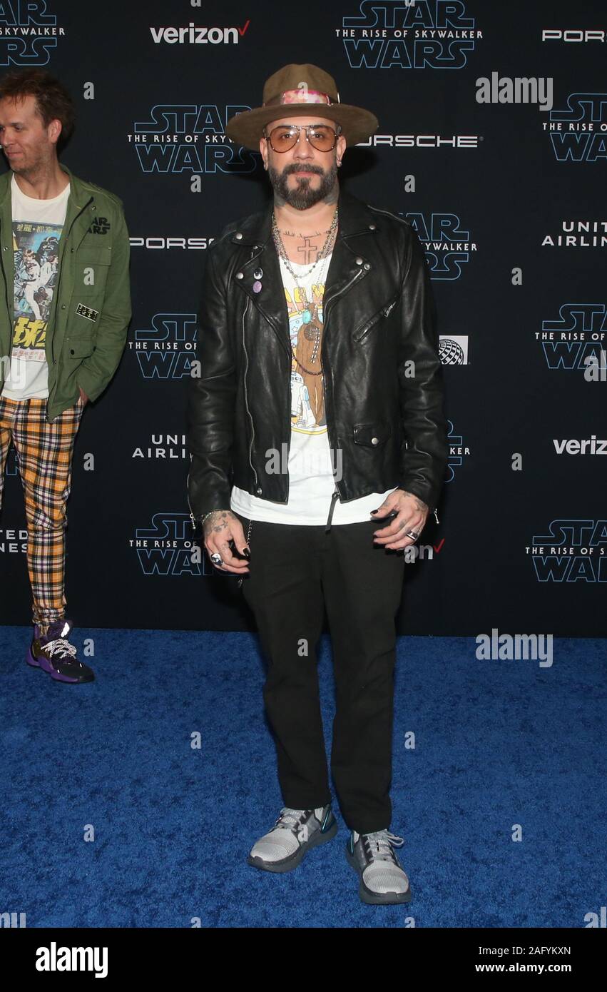 16 December 2019 - Hollywood, California - AJ McLean. Premiere Of ...