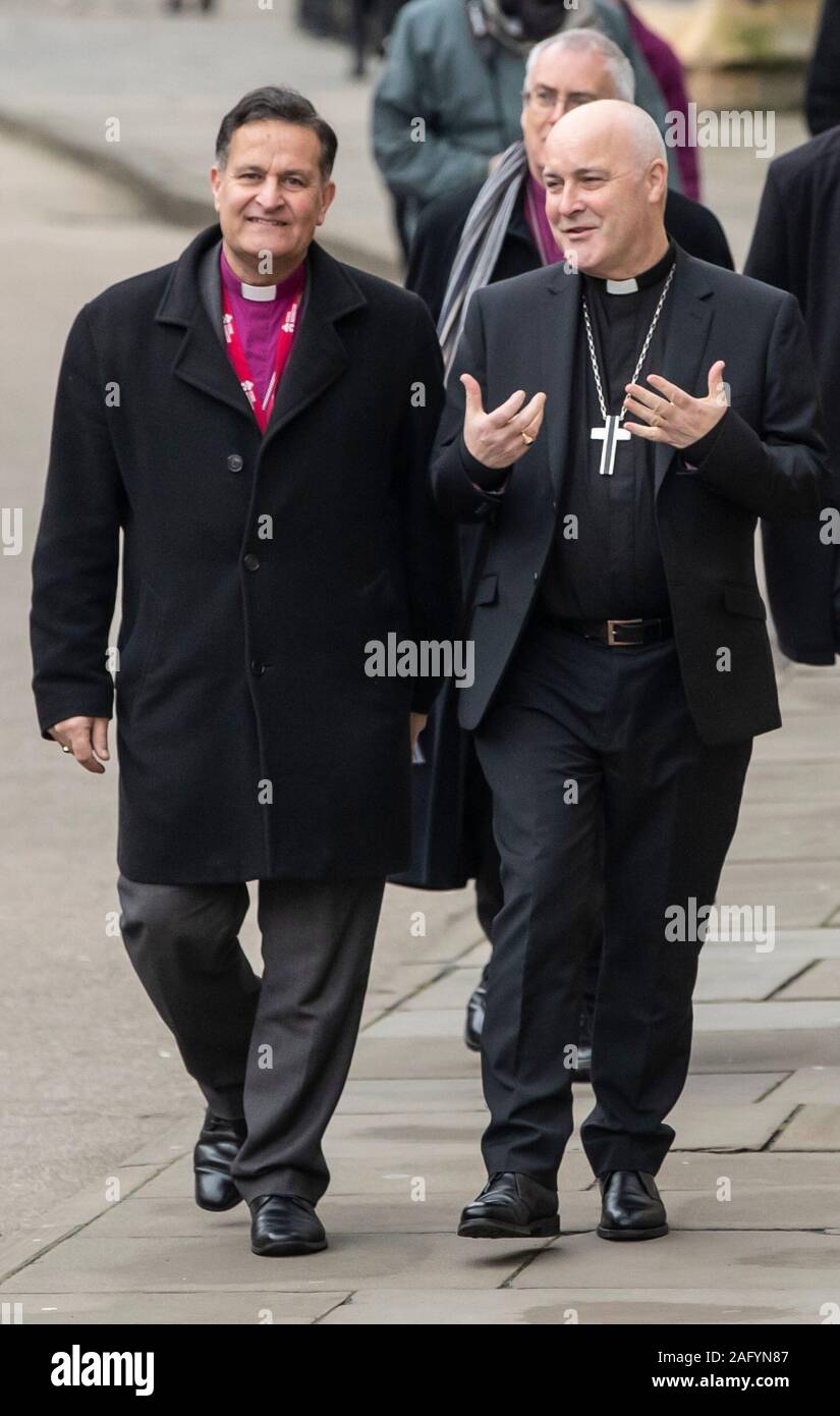 The new Archbishop of York Stephen Cottrell (right) arrives with the ...