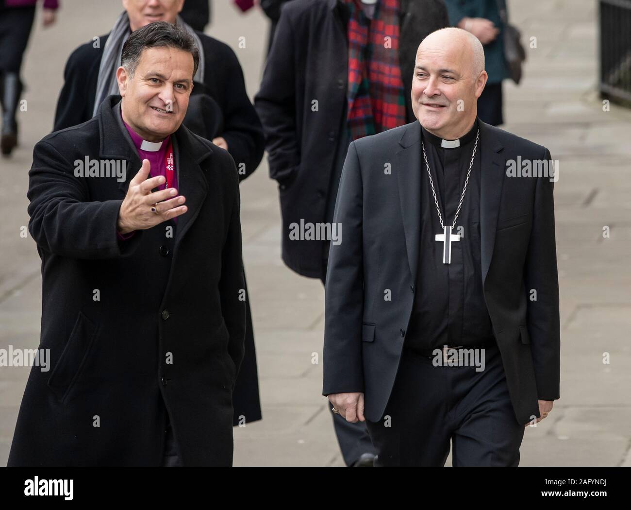 The new Archbishop of York Stephen Cottrell (right) arrives with the ...