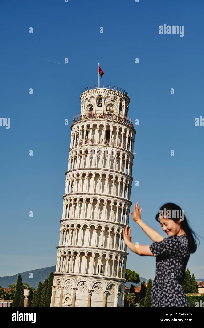 Leaning tower of pisa push hi-res stock photography and images - Alamy