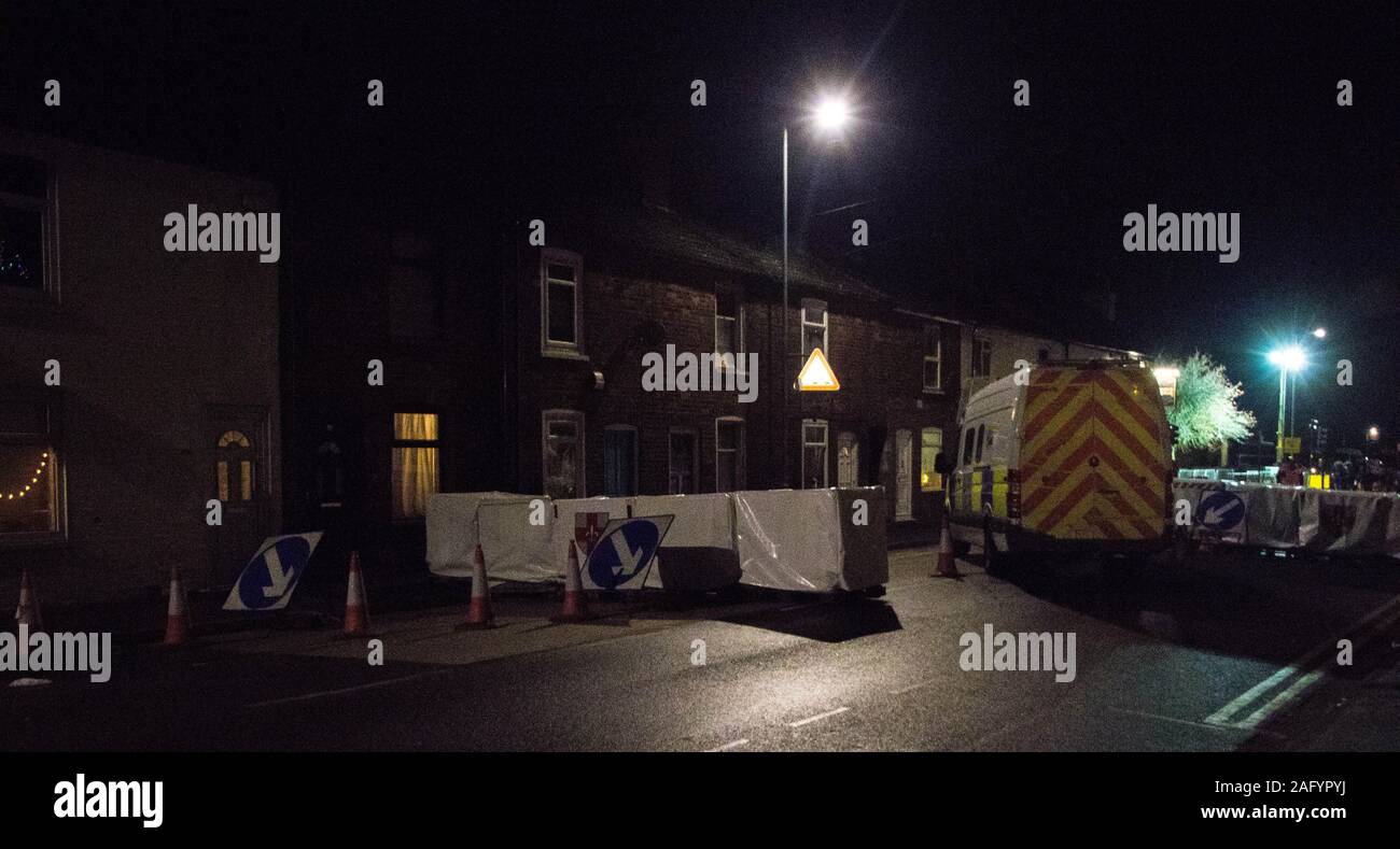 Security forces blockade a typical street in the United Kingdom to ...