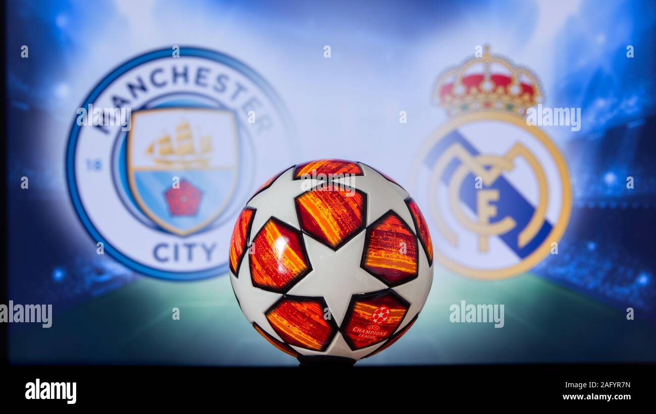 UEFA Champions League 2020, Round of 16 UCL football, Knockout stage ...