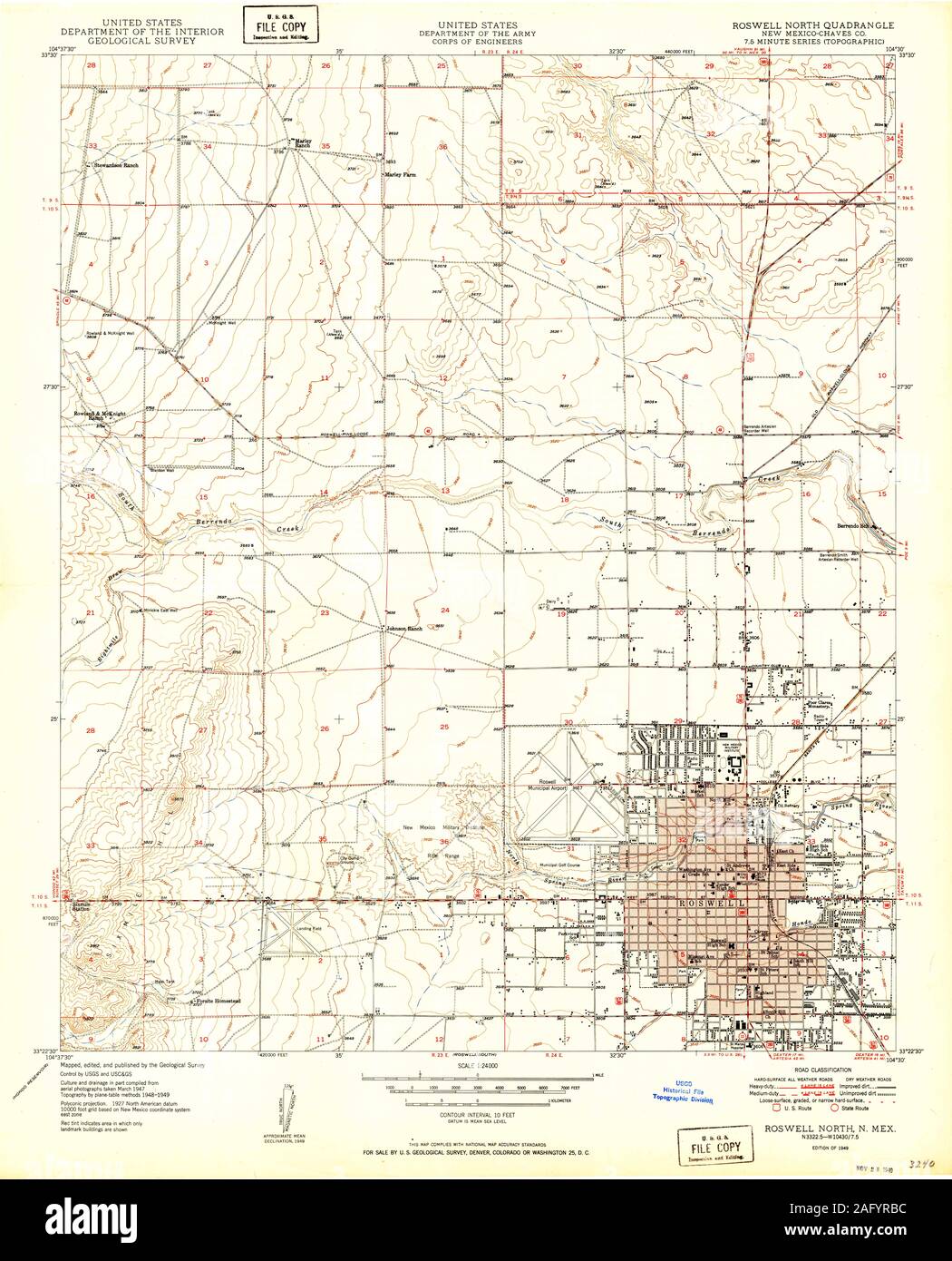 Map of roswell new mexico hi-res stock photography and images - Alamy