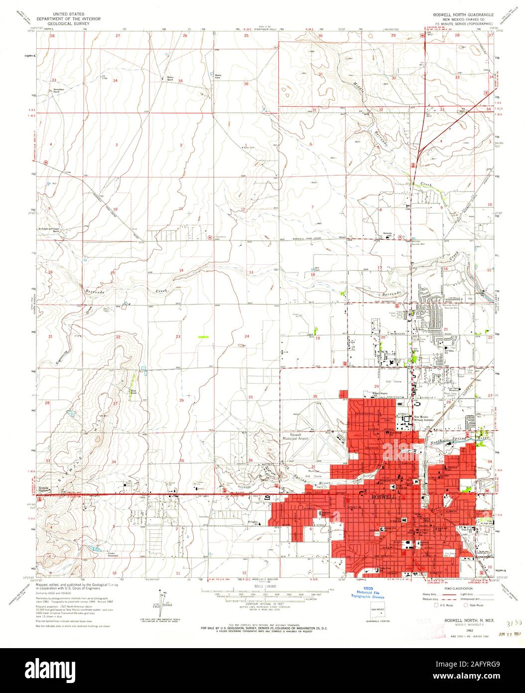 Map of roswell new mexico hi-res stock photography and images - Alamy