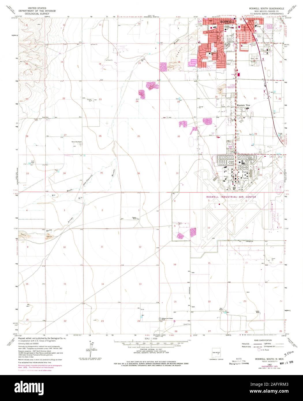 Map of roswell new mexico hi-res stock photography and images - Alamy