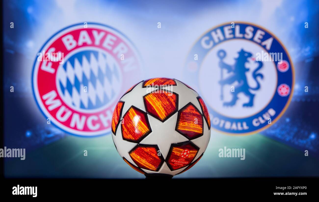 UEFA Champions League 2020, Round of 16 UCL football, Knockout stage ...