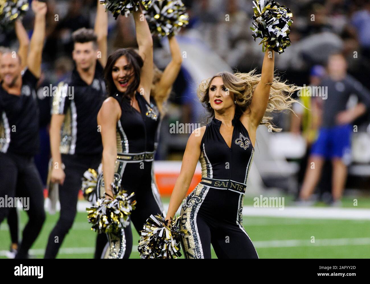 December 16 2019: The Saints Sationions cheerleaders perform before NFL ...
