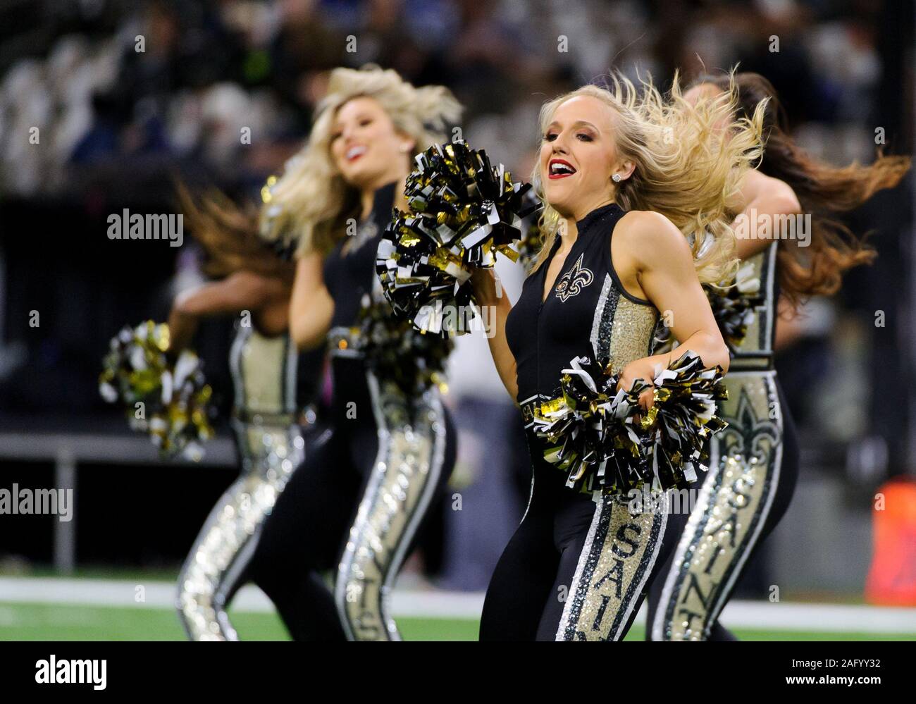 December 16 2019: The Saints Sationions cheerleaders perform before NFL ...