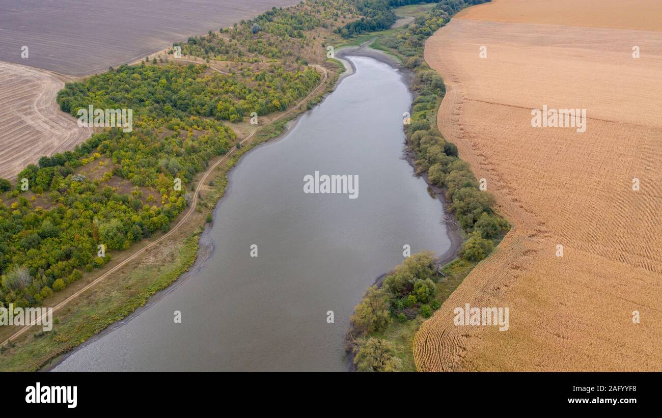 Declining water levels in freshwater due to global warming Stock Photo ...
