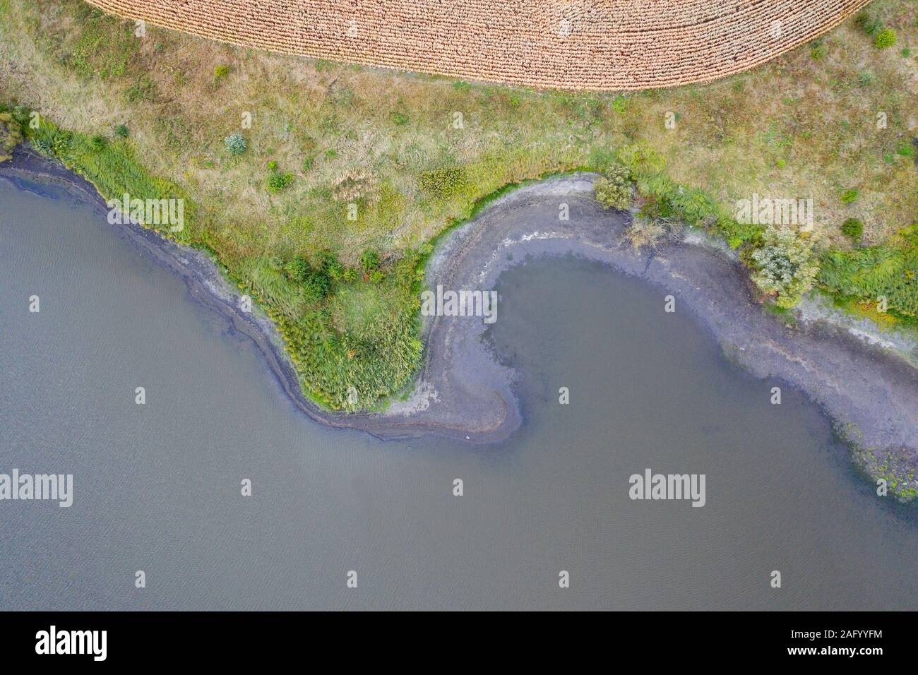 Declining water levels in freshwater due to global warming Stock Photo ...