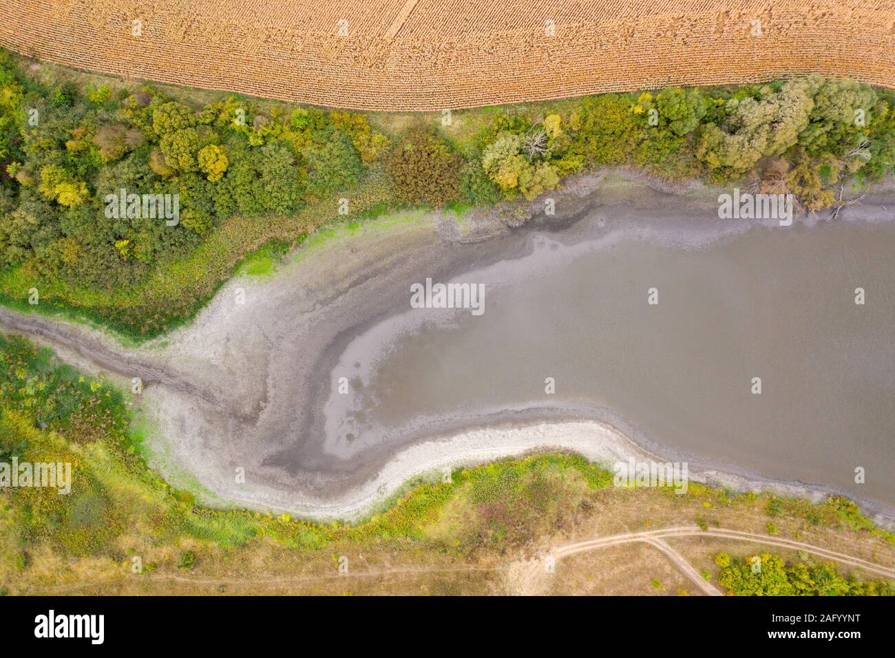 Declining water levels in freshwater due to global warming Stock Photo ...
