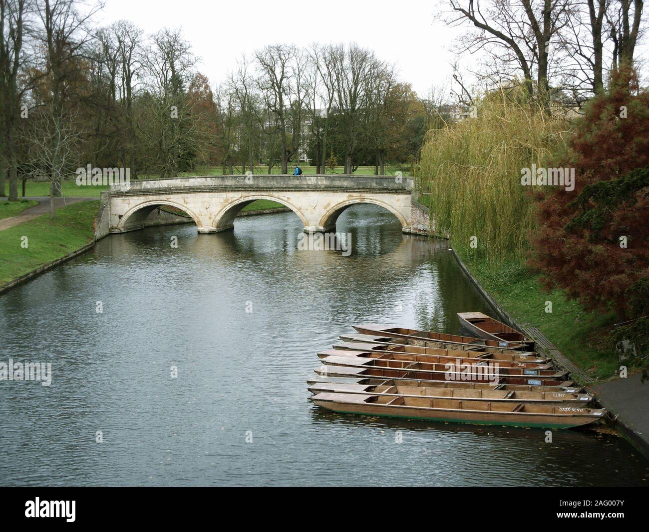 The River Cam towards Trinity Bridge Stock Photo - Alamy