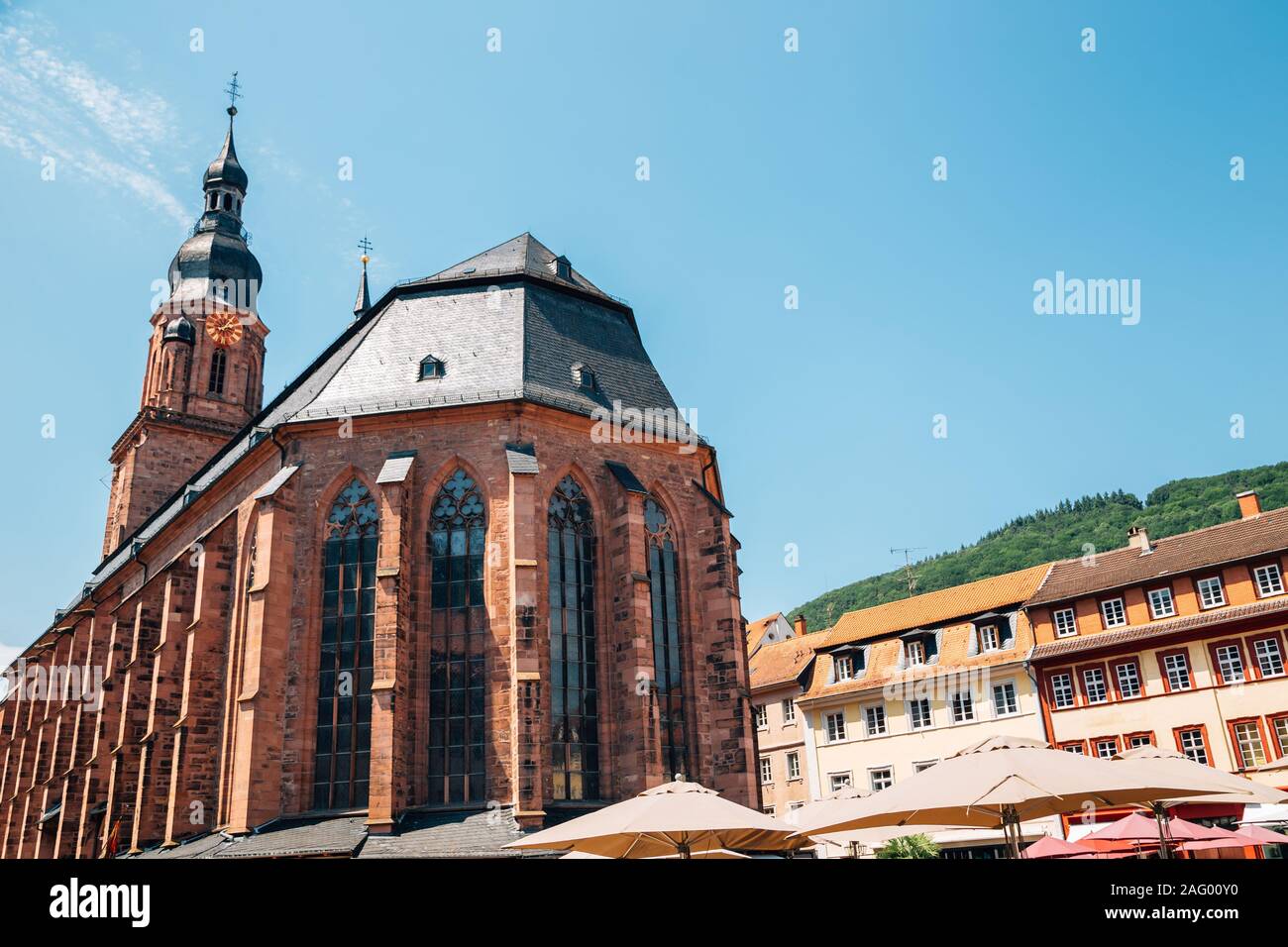 Church of the Holy Spirit at Market Square in Heidelberg, Germany Stock ...