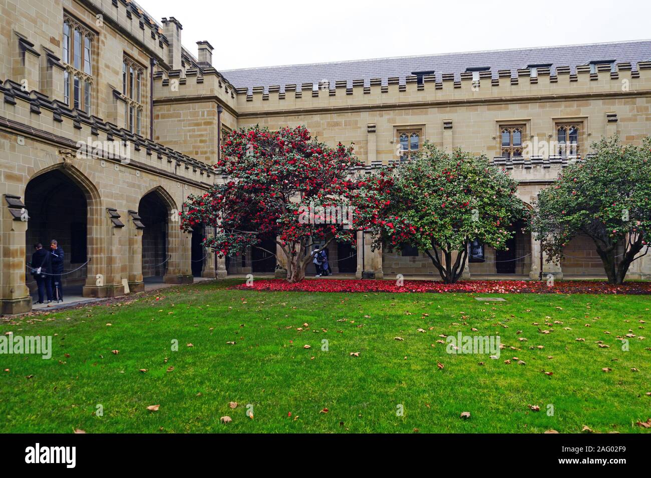 MELBOURNE, AUSTRALIA -17 JUL 2019- View of the campus of the University ...