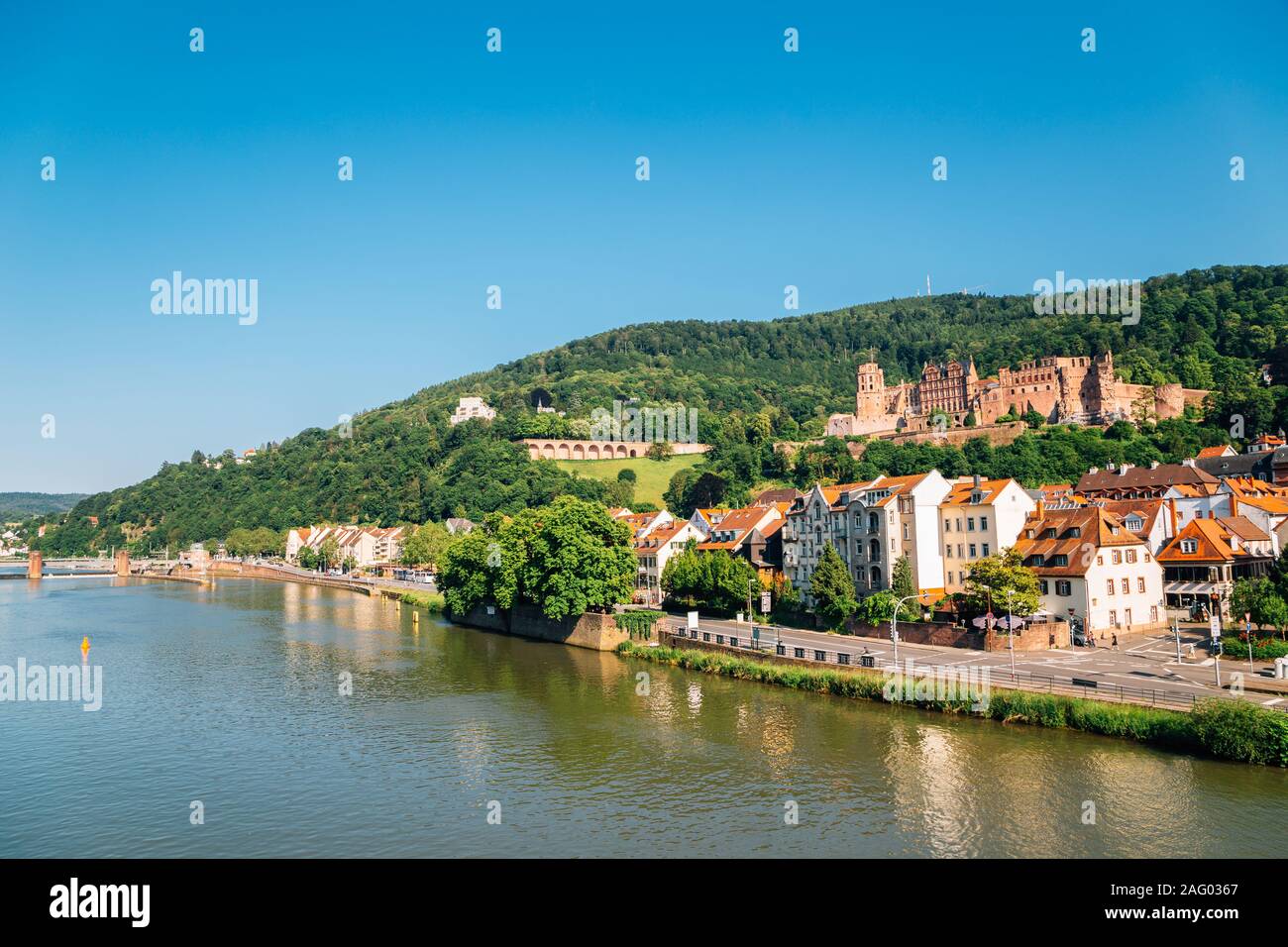 Neckar river riverside panorama heidelberg hi-res stock photography and ...