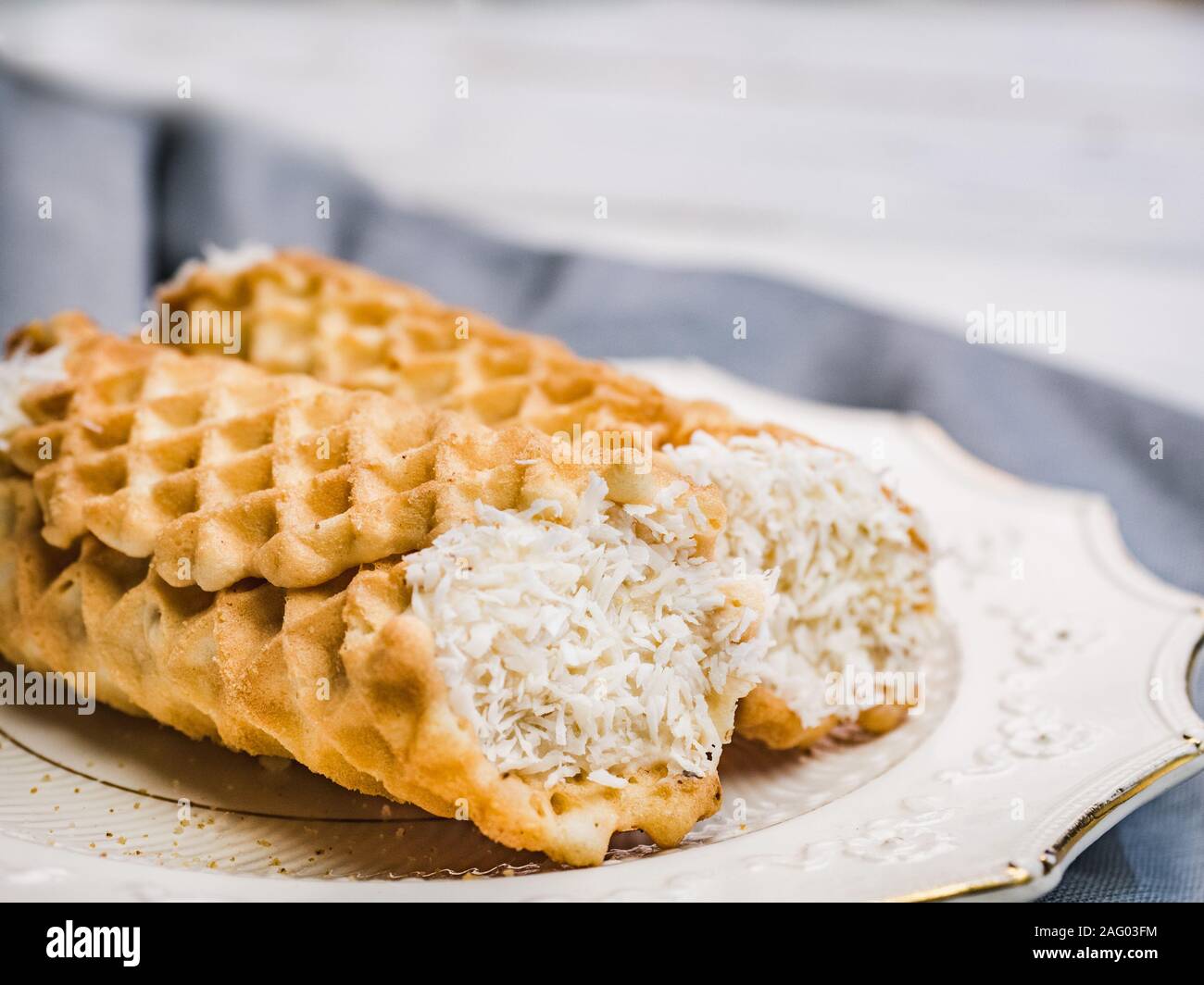 Fresh homemade pastries. Close up, side view Stock Photo - Alamy