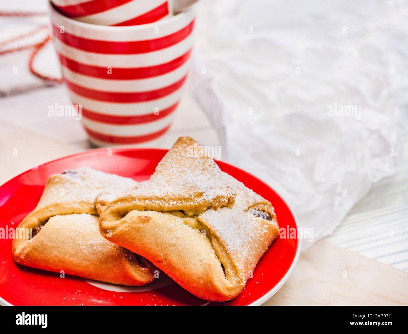 Fresh homemade pastries. Close up, side view Stock Photo - Alamy