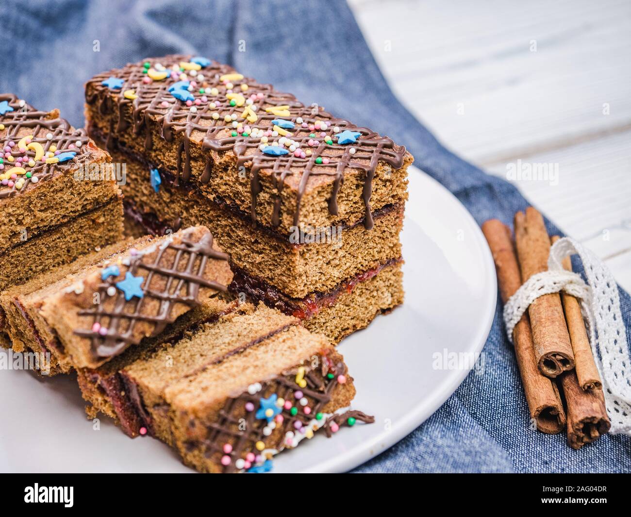 Fresh homemade pastries. Close up, side view Stock Photo - Alamy