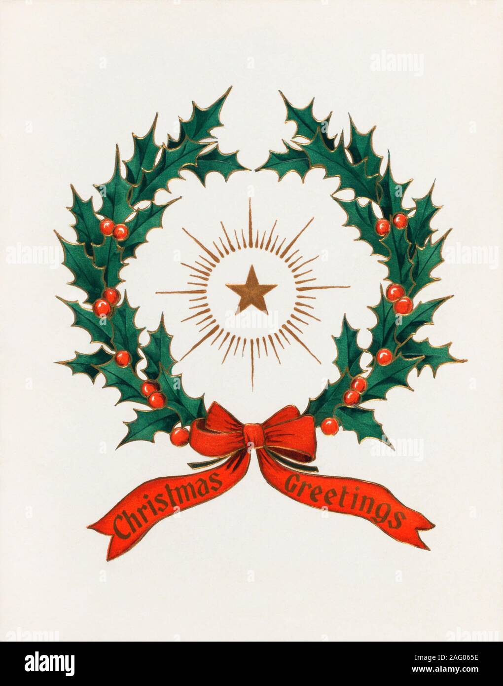 vintage christmas themed illustration Stock Photo - Alamy