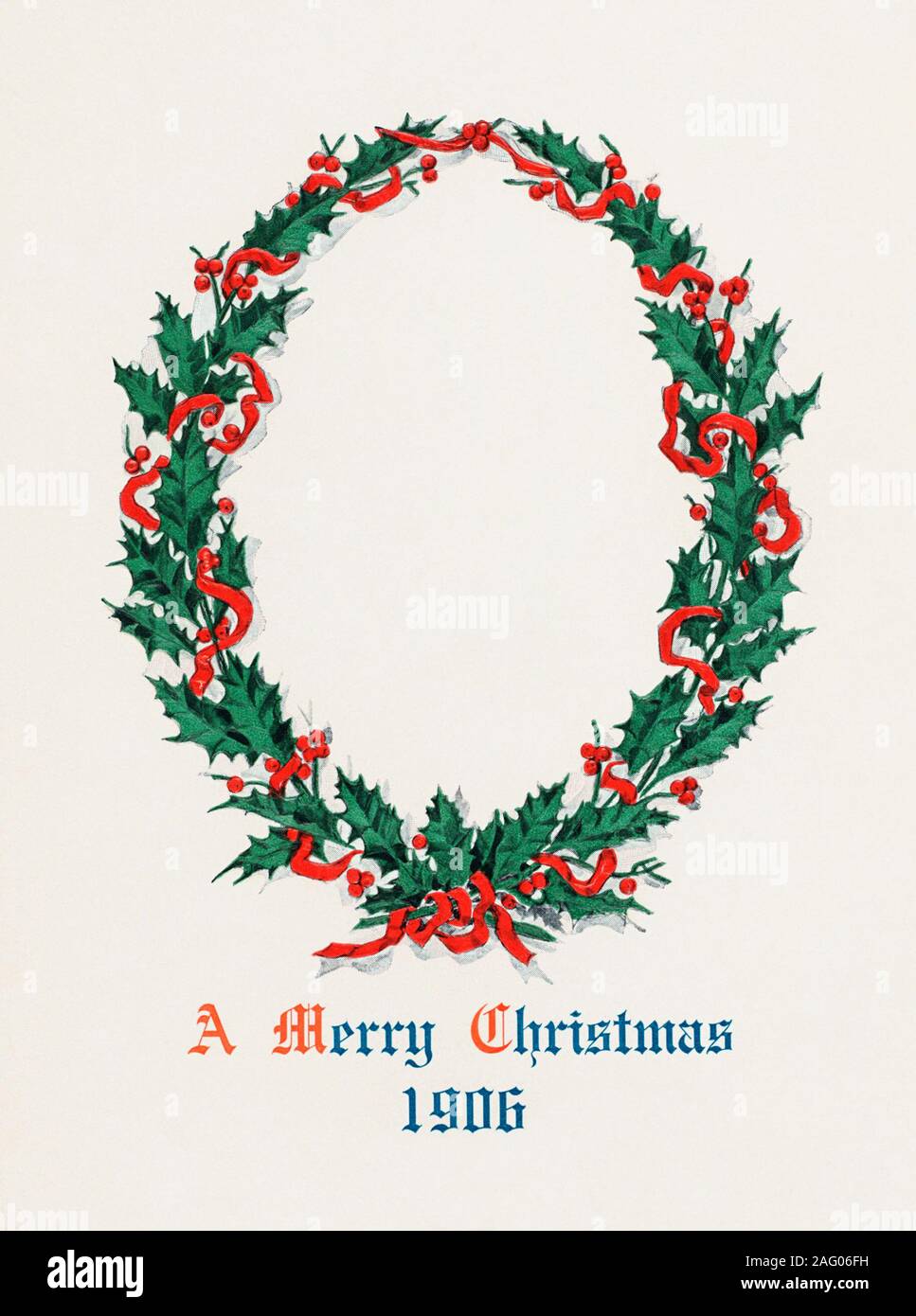 vintage christmas themed illustration Stock Photo - Alamy