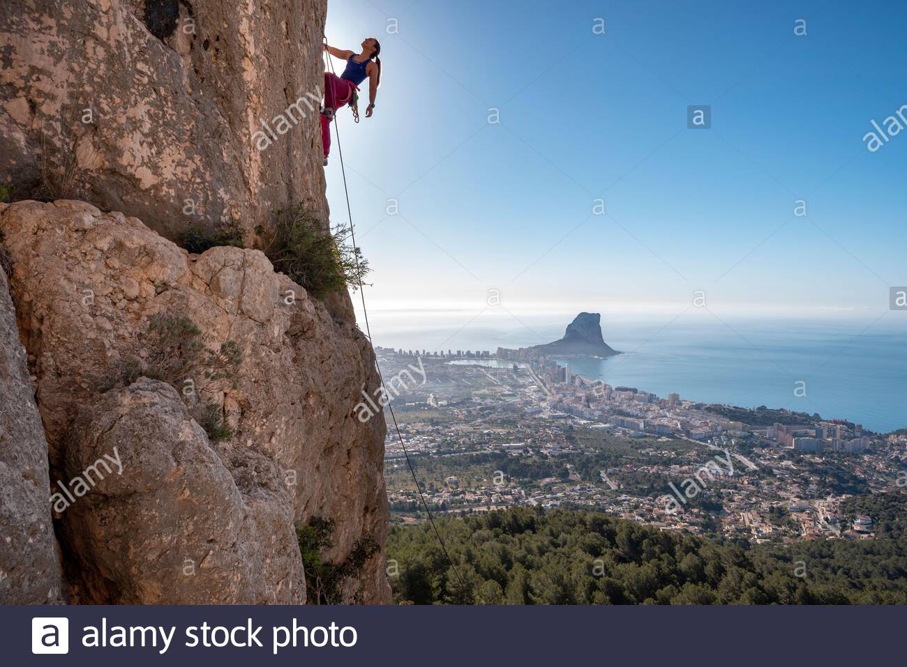Calpe Rock Climb Stock Photos & Calpe Rock Climb Stock Images - Alamy
