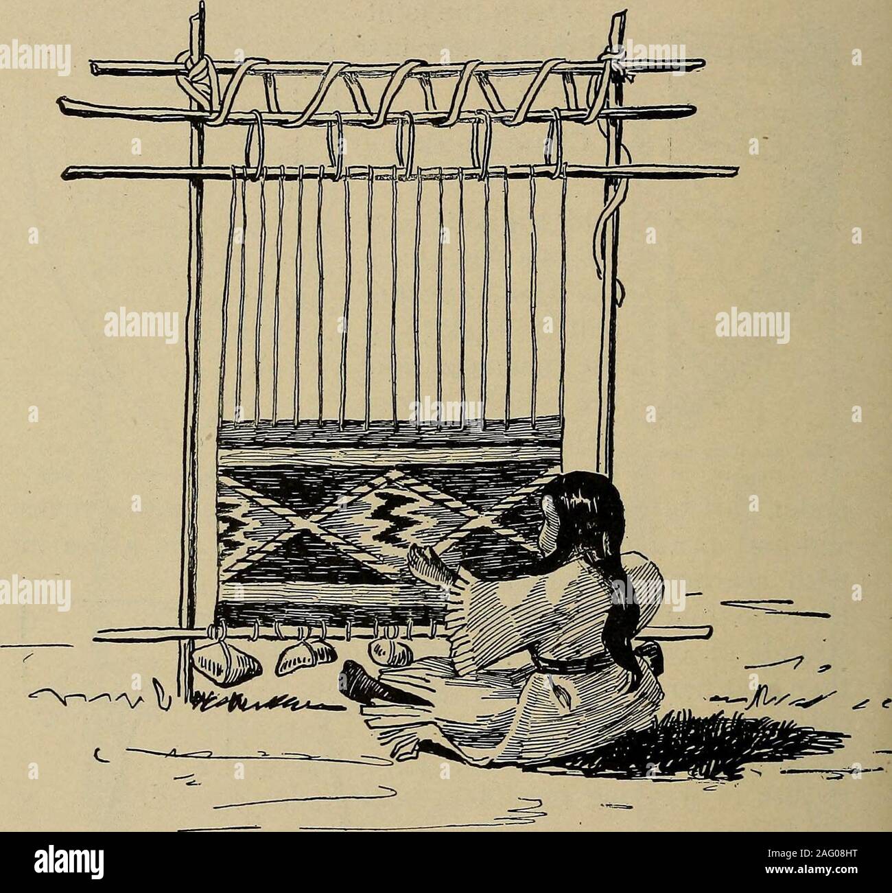 Navajo weaving loom hi-res stock photography and images - Alamy