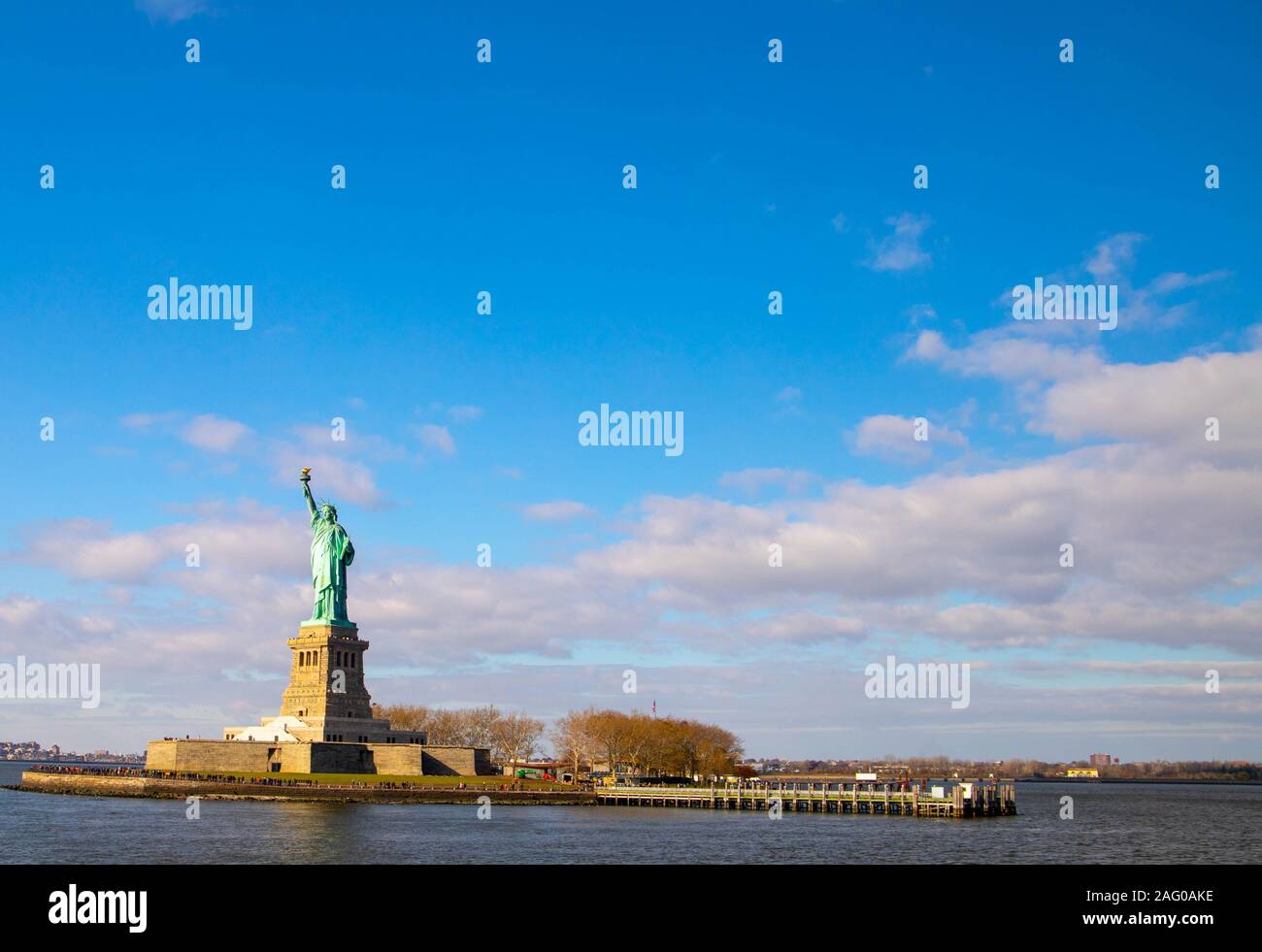 Statue of Liberty in New York, USA .The copper statue. November ,2018 ...