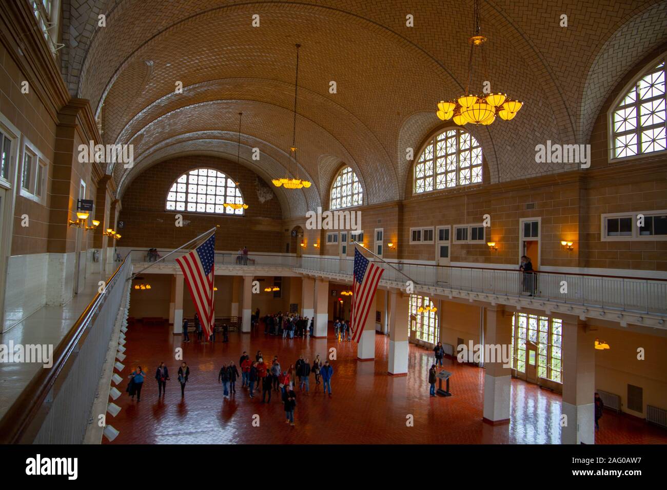 Ellis island main hall hi-res stock photography and images - Alamy