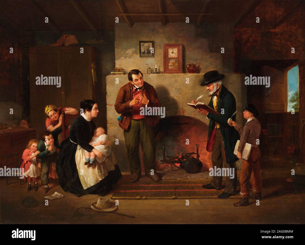 Taking the Census, 1854 Stock Photo - Alamy