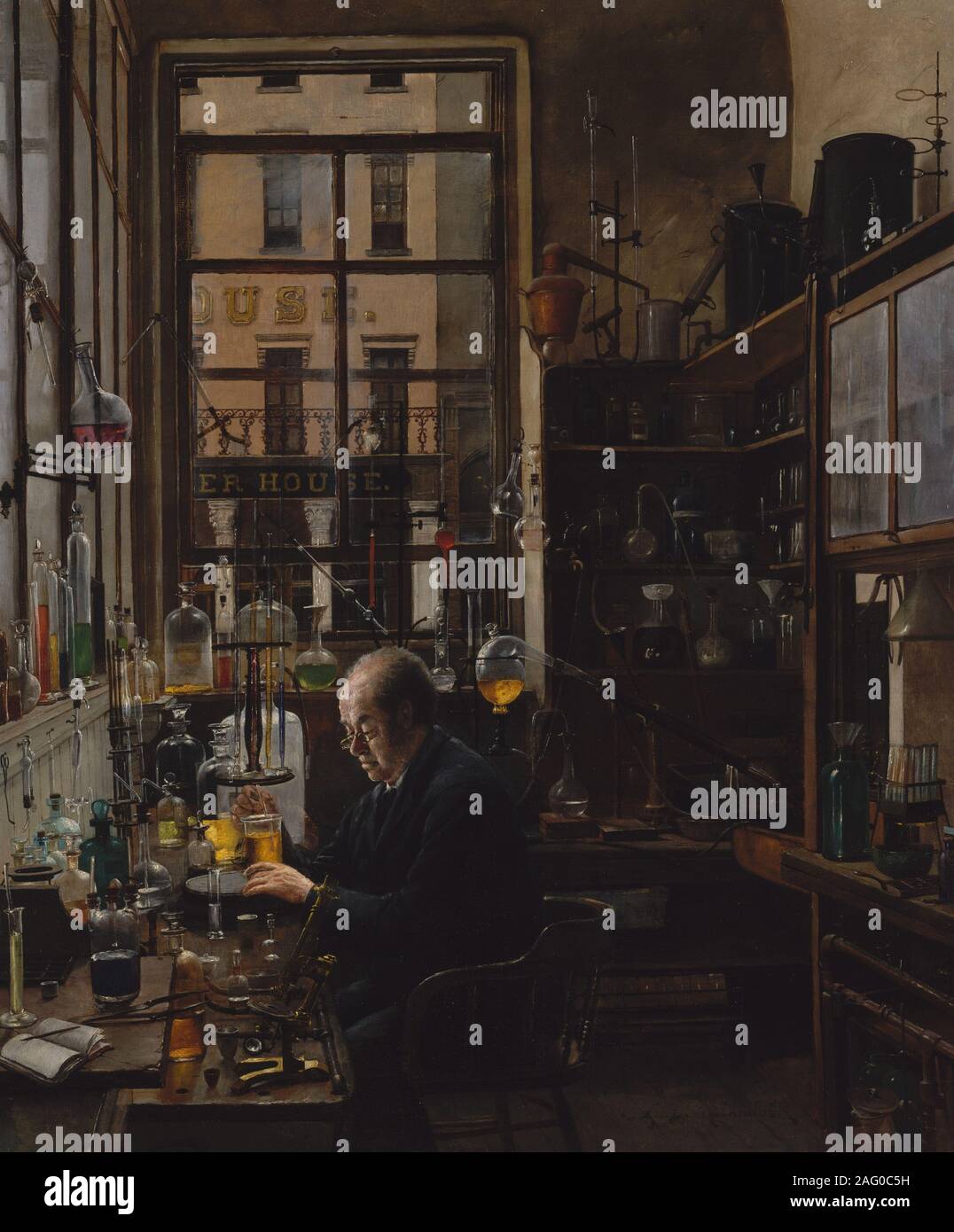 In the Laboratory, ca. 1885-87 Stock Photo - Alamy