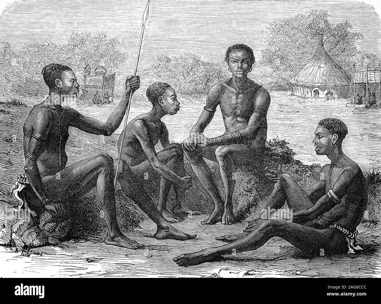 Natives of the Diours tribe, Senegal, Africa / Eingeborene vom Stamm ...