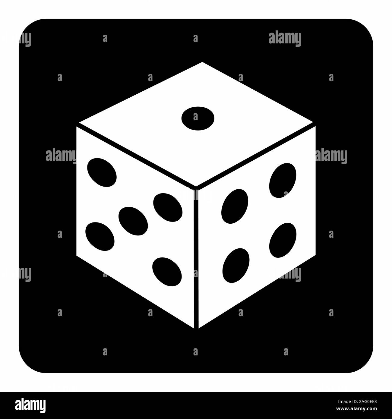 Dice icon illustration Stock Vector Image & Art - Alamy