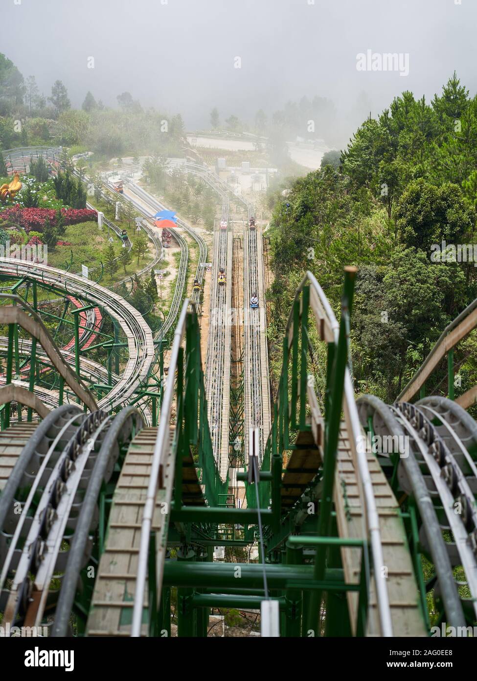 Alpine Coaster ride at Ba Na Hills Stock Photo - Alamy