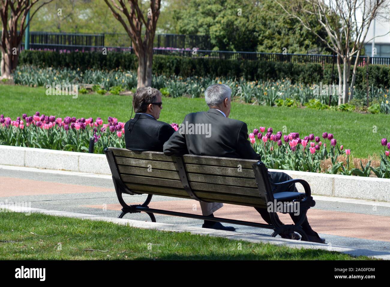 Men in Park Stock Photo - Alamy