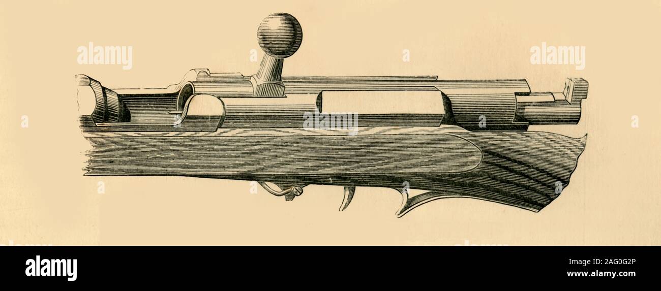 'Prussian Needle-Gun (Breech Open)', c1872. From "The Franco-Prussian ...