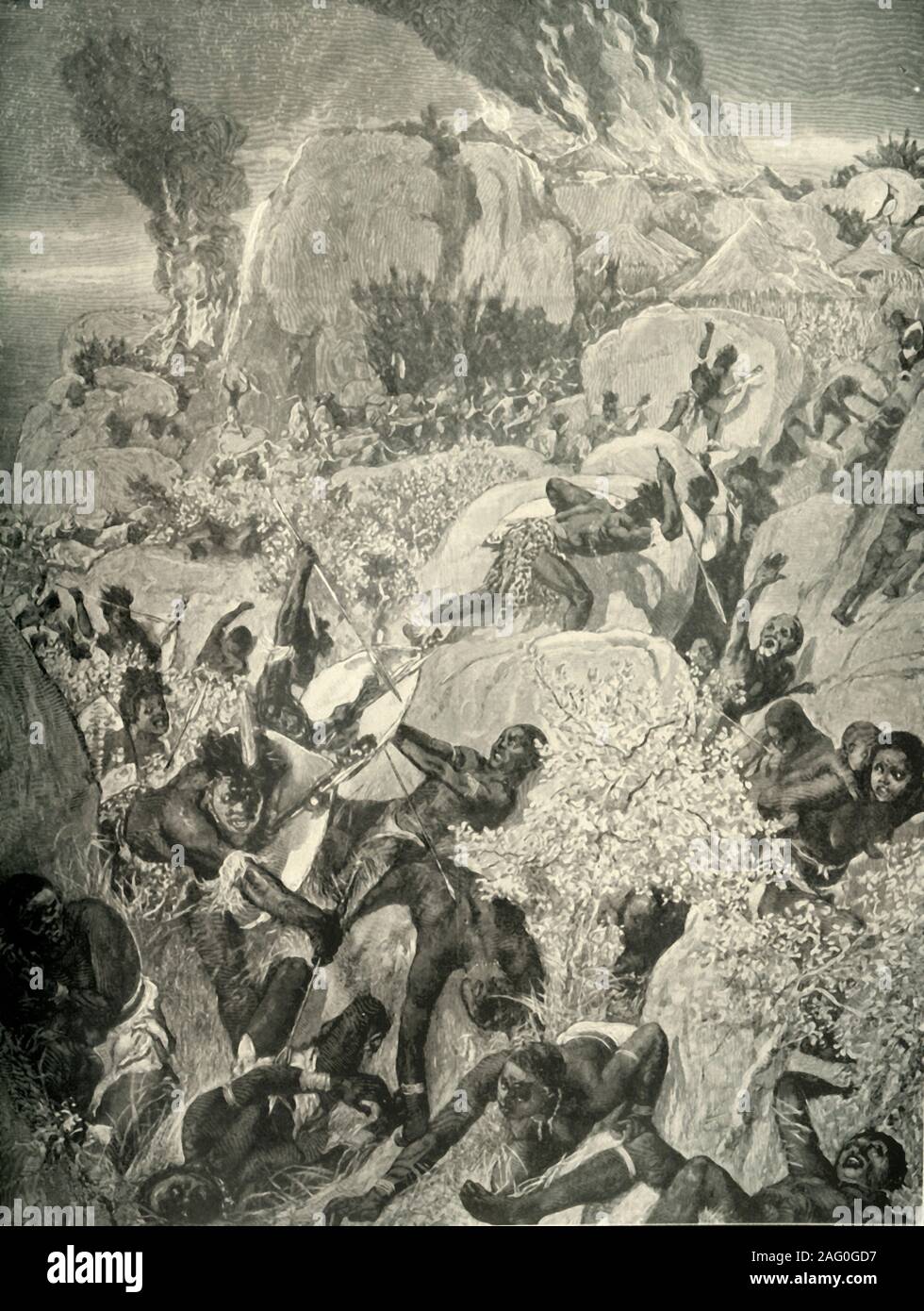 'A Matabele Raid in Mashonaland', 1900. From "South Africa and the ...