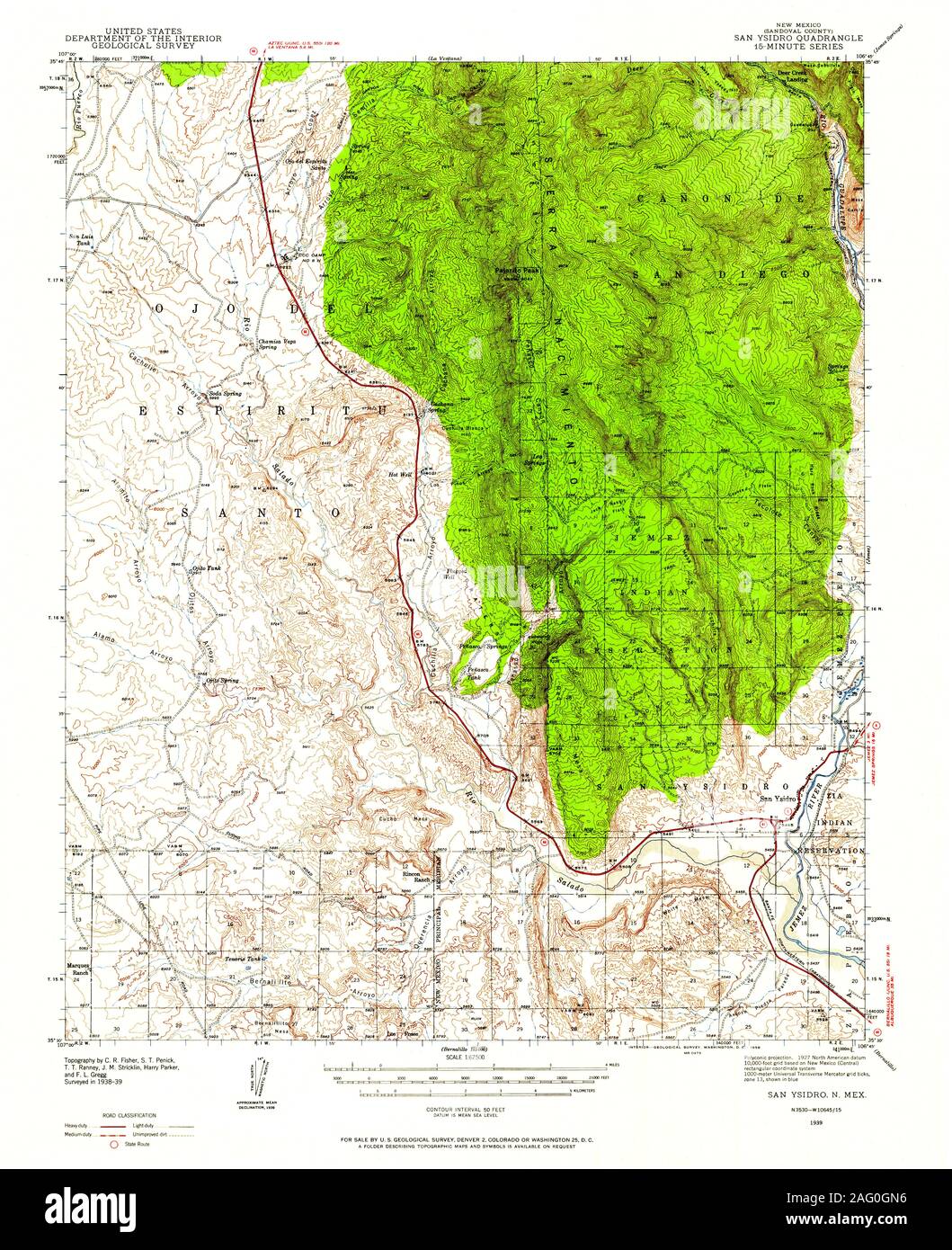 Map of san ysidro new mexico hi-res stock photography and images - Alamy