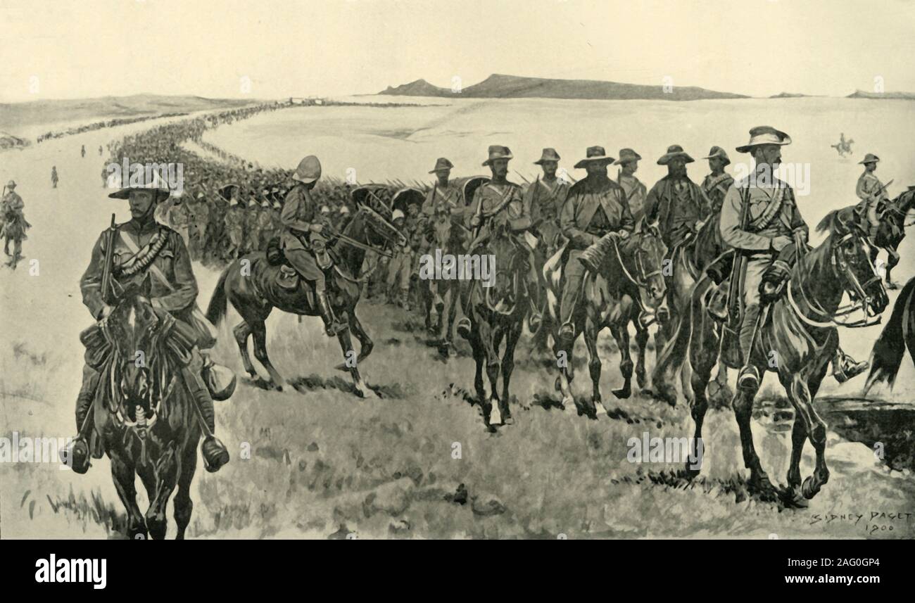 'Cronje's Force on their March South', 1900. Boer army Boer prisoners ...