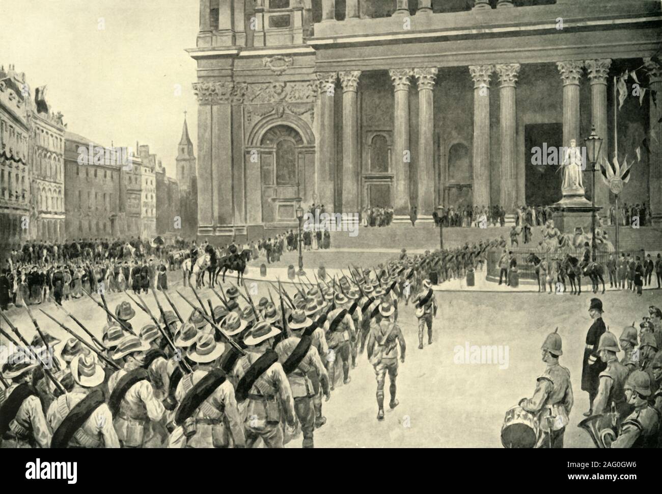 'Return of the City Imperial Volunteers: Arrival at St. Paul's ...
